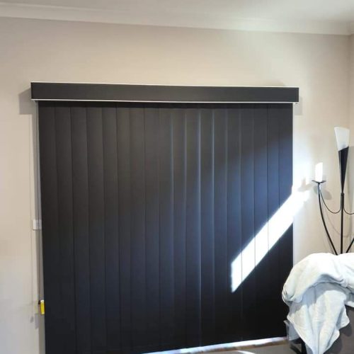 PELMET WITH VERTICAL BLINDS – Joys and Blinds